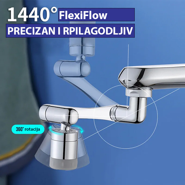 Otključajte snagu vode uz FlexiFlow: 1440° rotirajući nastavak za česmu!